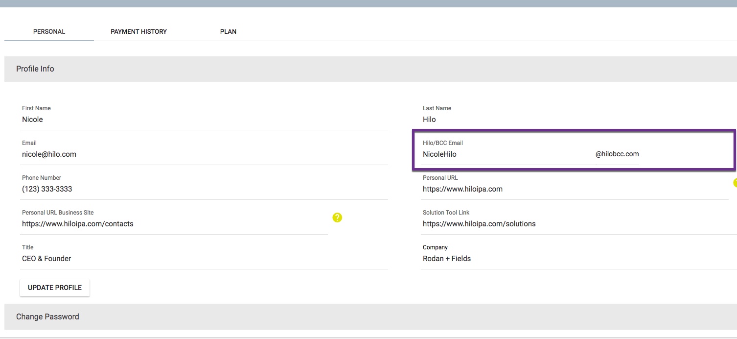 Using the unique user BCC address to track messages – Hilo CRM